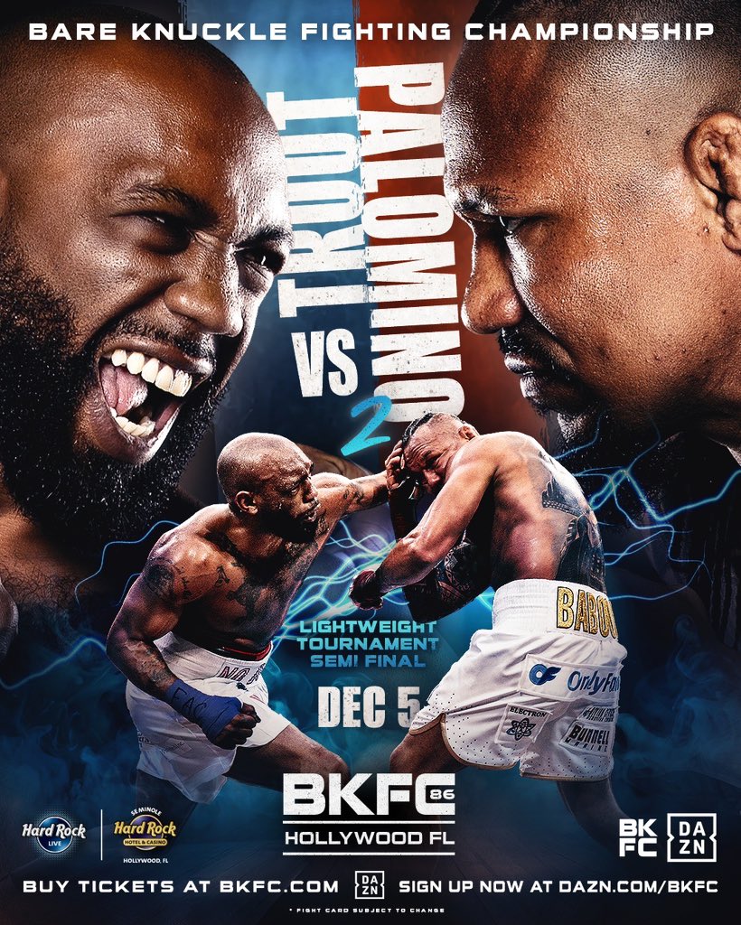 BKFC Announces Finalised Fight Card for BKFC 85: Trout-Palomino 2
